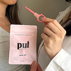 PUL Chew tool & Clear Aligner Removal 2 in 1 Combo Tool - Compatible With Invisalign Removable Braces & Trays, Aligners, Retainers, Dentures - Hygienic Oral Care - Compact & Durable - 1 Pack, Blue