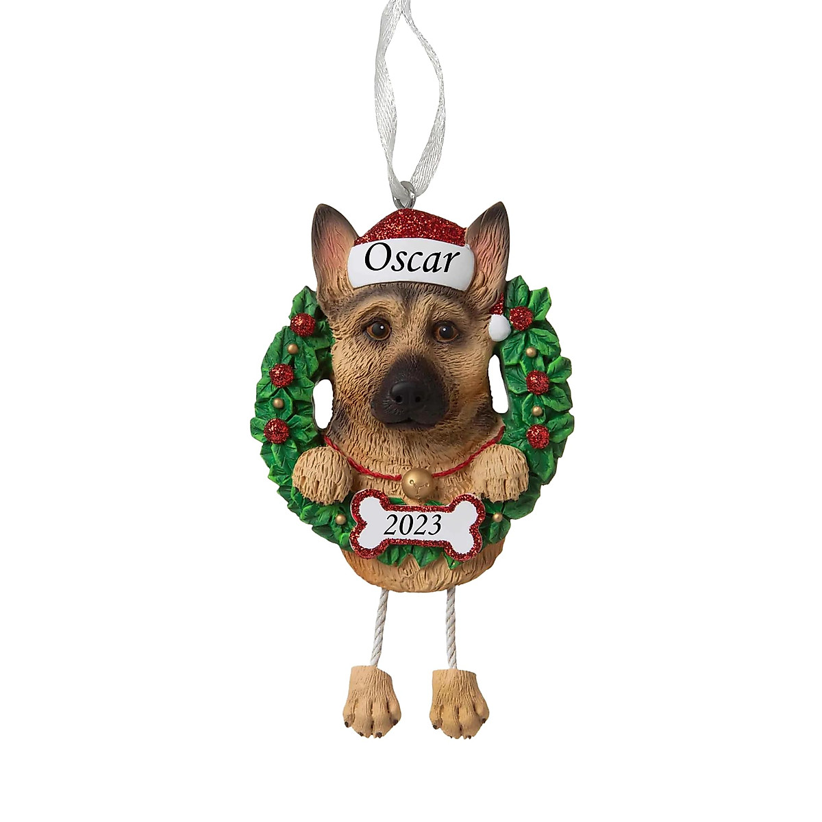 2024 Personalized Ornament Pure Dog Breed German Shepherd Christmas Tree Ornament Professional Customized Decoration Pet Dog Puppy Dog Ornament Free Personalization
