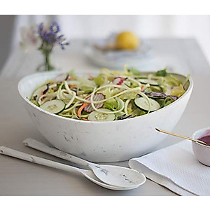 Architec EcoSmart EcoMarble Serving Bowl, 3qt BPA-Free Recycled Plastic, Made in The USA