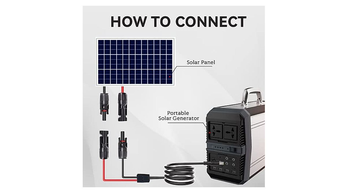 Goupchn 16 AWG Solar Connector DC 8mm Adapter Cable
