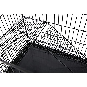 Homey PET INC Folding Wire Cat Ferret Habitat Crate with Casters,Tray and Hammock