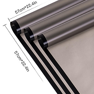 RUSPEPA 20 Sheets Flower Wrapping Paper - Black Edge Frosted Waterproof Floral Bouquet Wrapping Paper - Florist Supplies Packaging Paper for Birthday, Wedding and DIY Crafts - Black