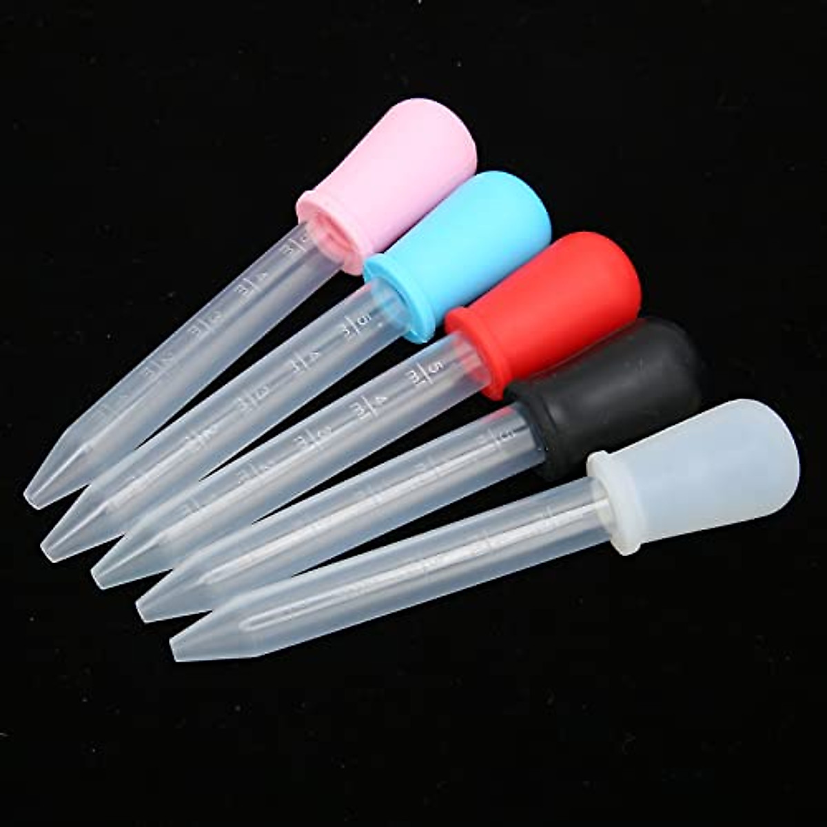 Liquid Transfer Dropper, Food Grade Silicone 5ml Calibrated Washable DIY Liquid Dropper for Crafts Projects