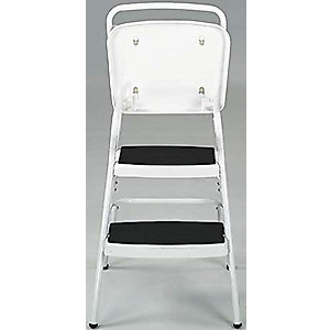 Cosco White Retro Counter Chair / Step Stool with Lift-up Seat