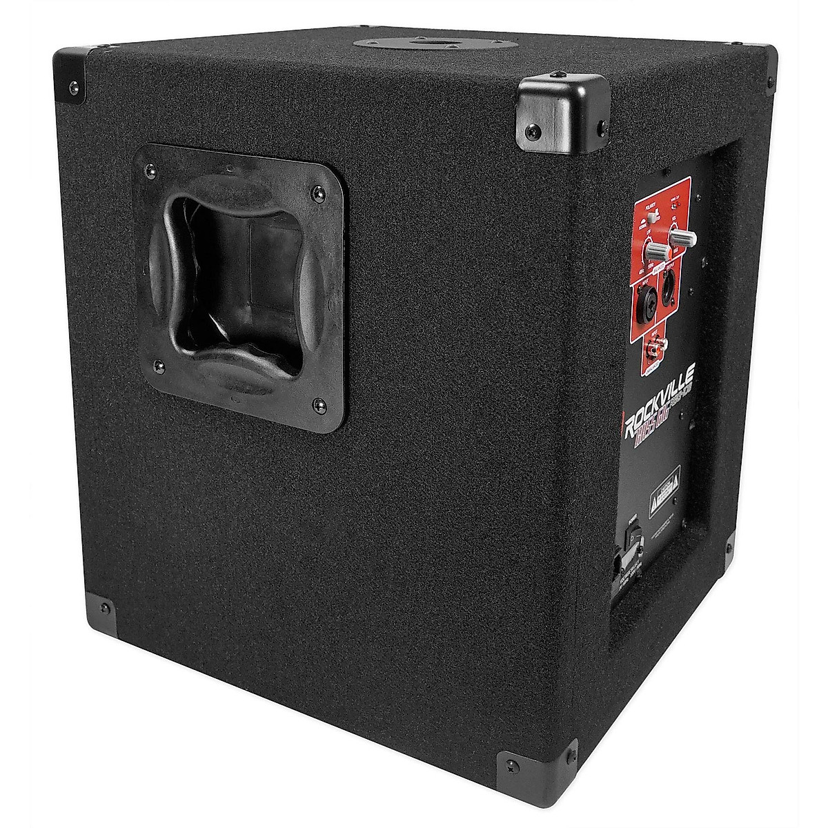 Rockville Bass Gig Active Powered PA Subwoofer DJ/Pro 1200 Watt, 10 inch (RBG10S), Black