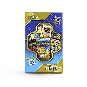CCG Select Hidden Treasures Mystery Box | 4 Booster Packs | + Guaranteed Bonus Items | Compatible with Pokemon Cards