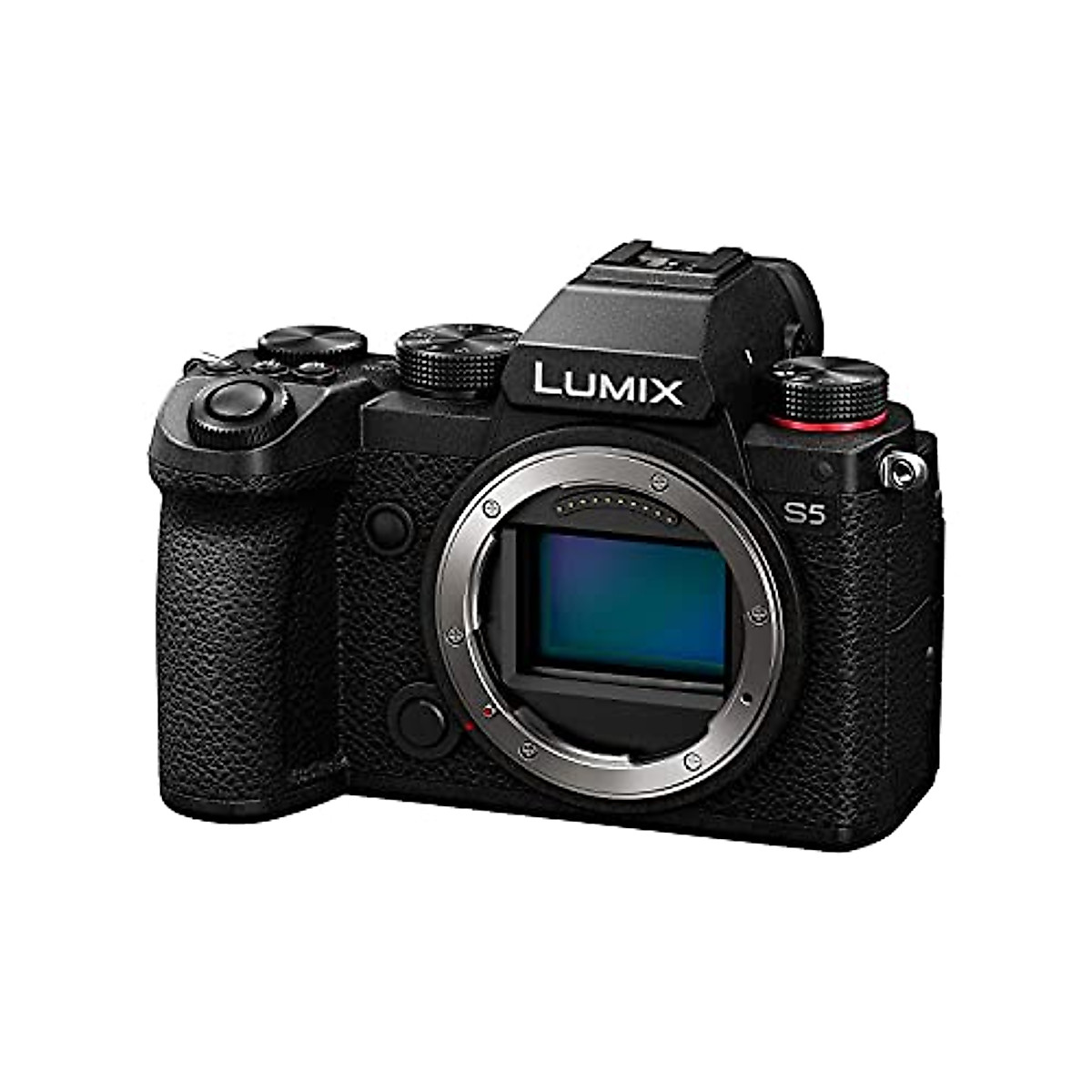 Panasonic LUMIX S5 Full Frame Mirrorless Camera, 4K 60P Video Recording with Flip Screen & WiFi, L-Mount, 5-Axis Dual I.S, DC-S5BODY (Black) (Renewed)