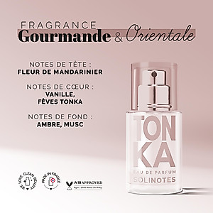 SOLINOTES Tonka Perfume for Women - Eau De Parfum | Delicate Floral and Soothing Scent - Made in France - Vegan - 0.5 fl.oz