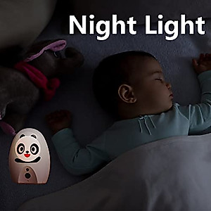 TimeFlys Audio Baby Monitor Twin Mustang Panda,Two-Way Talk,Long Range up to 1000 ft, Rechargeable Battery,Temperature Monitoring and Warning,Lullabies,Vibration,LCD Display,Night Light