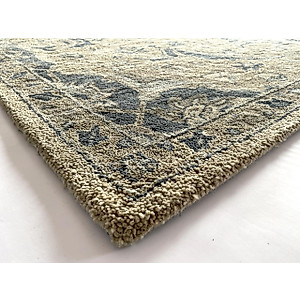 Natural Weave Pb Rug Hand Tuffted Nolan Style Traditional Wool Area Rugs Suitable for Living Room, Bedroom, Dining Room | 100% Wool | 100% Cotton Backing (8 x 10 FT)