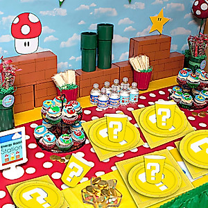Nuwontun Mario Birthday Party Supplies Mario Children’s Party Favors Includes Cups Plates Napkins for Mario Birthday