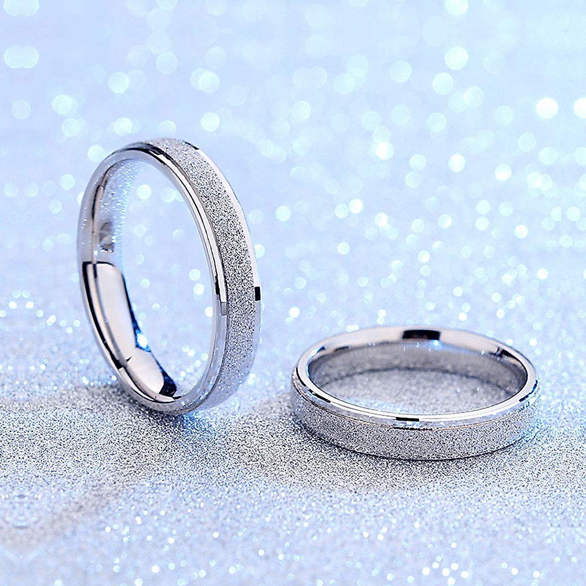 Dankadi Men & Women Fashion S925 Sterling Silver Ring Smooth Plain Dome Comfort Solid Silver Ring Wedding Engagement 3.5 mm Ring 13# (Fashion style, 13)