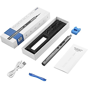 AMIR Electric Screwdriver 28-in-1 Cordless Mini Power Precision Screwdriver Set with 24 Bits, Rechargeable Repair Tool Kit for Phones Watch Laptops