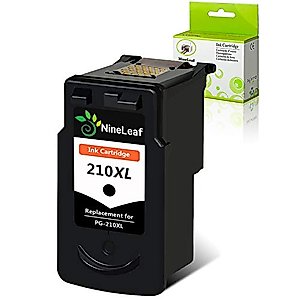 NineLeaf Remanufactured High Yield Ink Cartridge Compatible for Canon PG-210XL PG-210 XL PIXMA iP2700 MX320 MP495 IP2702 MP230 MP240 MP250 MP280 (401 Pages, Ink Level Indicator) (Black,1 Pack)