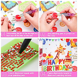 20 Pcs Diamond Art Wax Refills Glue for Diamond Art Painting 10 Pack Diamond Art Wax, DIY Diamond Paint Wax Holder Case with Clay Storage Box for Diamond 3D Painting Embroidery Accessories