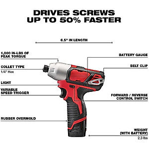 Power Tool Combo Kits,For Milwaukee Tools Combo Kit Milwaukee 2498-25 M12 12v Cordless Lithium-Ion Compact 5 Tool Combo Kit,Drill Driver,Impact Driver,Ratchet,Hackzall, Led Work Light