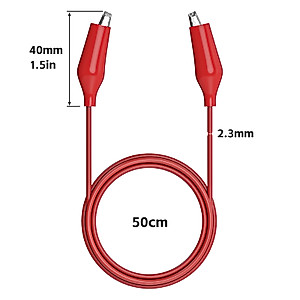 Goupchn 30PCS Alligator Clips Electrical Test Leads Dual Ended Crocodile Clips Jumper Wires for Circuit Connection Electrical Testing 5 Colors
