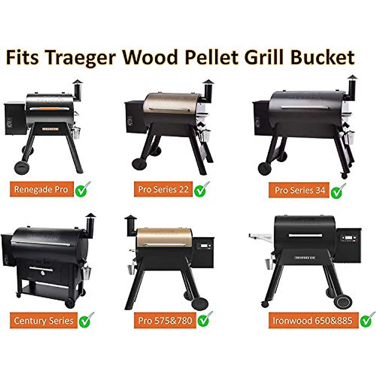 Grill Grease Bucket Liners Replacement Parts BAC407z for Traeger Wood Pellet Grills & Z Grills Smoker,24-Pack