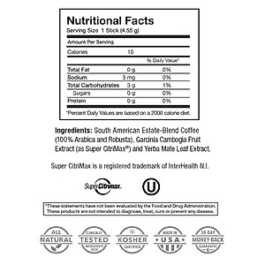 Javita Burn + Control Instant Coffee - Weight Management Herbs, Contains Garcinia Cambogia & Yerba Mate, Slimming Coffee with Help of Exercise, Keto Coffee, Dieters Drink, 24 (4.55g) Sticks