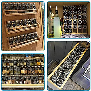 AOZITA 48 Pcs Glass Spice Jars/Bottles - 4oz Empty Square Spice Containers with Spice Labels - Shaker Lids and Airtight Metal Caps - Silicone Collapsible Funnel Included