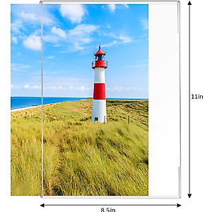 Ludery 8.5x11 Acrylic Picture Frames,Set of 6 Clear Photo Frame for Wall,Clear Frameless picture Frames 8.5 x 11,Floating Hanging Picture Frames 8.5 x 11 for Home, School, Office