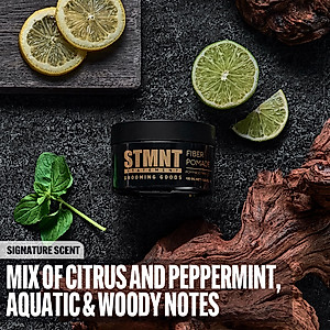 STMNT Grooming Goods Fiber Pomade, 3.38 oz | Semi-Matte Finish | Strong Control | Easy To Wash Out