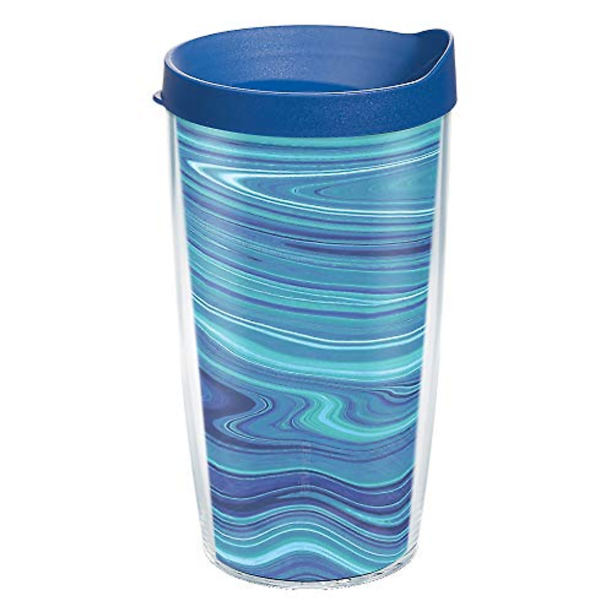 Tervis Aqua Agate Made in USA Double Walled Insulated Tumbler Travel Cup Keeps Drinks Cold & Hot, 16oz, Classic