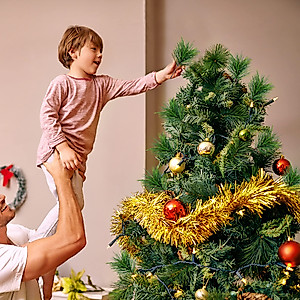 Alpurple 100 PCS Artificial Green Pine Needles Branches-Small Pine Twigs Stems Picks-Fake Greenery Pine Picks for Christmas Garland Wreath Embellishing and Home Holiday Garden Decoration