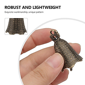 DOITOOL 10Pcs Vintage Bell Iron Bell Charm Craft Retro Bell Figurine Mini Jingle Bell Feng Shui Bell for DIY Wind Chimes Doorbell Keychain Pendants