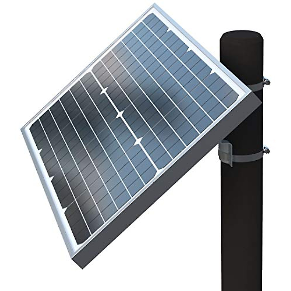 Ghost Controls 30 Watt Monocrystalline Solar Panel Kit for Automatic Gate Opener Systems Model AX30