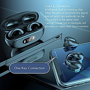 Bone Conduction Earbuds Touch Control, Stereo Sound, Noise Cancelling, 5.3, Comfortable and Firm, Open Ear BT Earbuds with 4 to 6h Listening Time