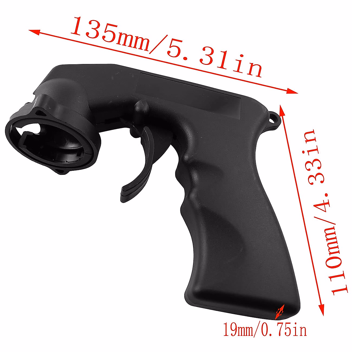 Can Spray Handle LQ Industrial 2PCS Black Instant Aerosol Spray Triggers Spray Adapter for Painting Spray Grip