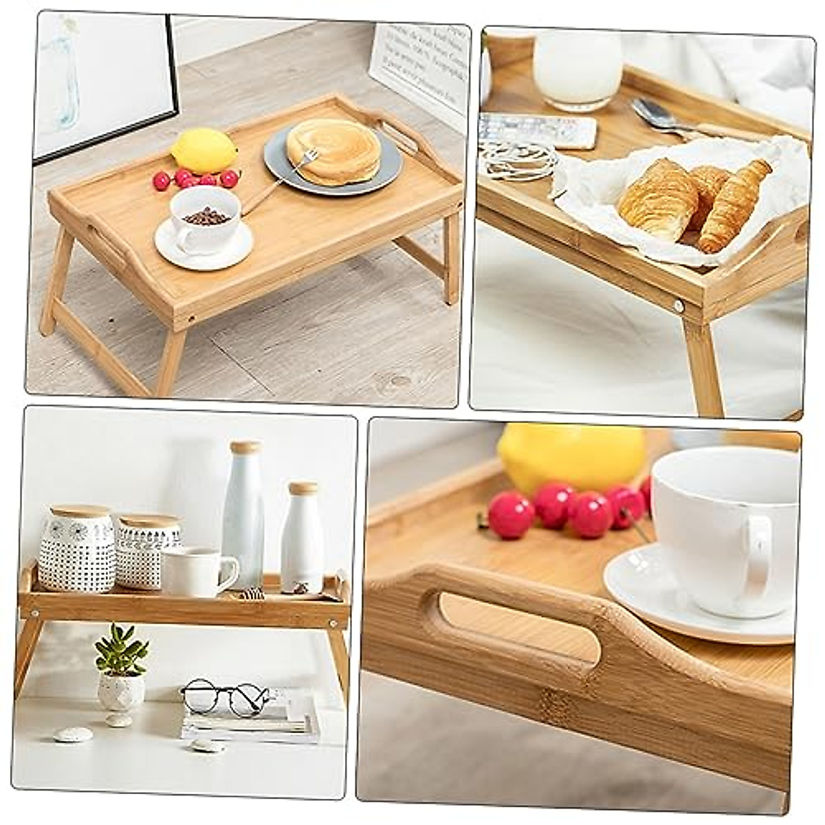 USHOBE 1pc Multifunctional Folding Table Drink Tray Portable Desk for Laptop Dresser Nightstand Set Bed Tray Breakfast Serving Tray Media Bed Tray Bed Food Trays Folding Desk Bed Desk