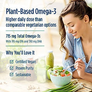 Nordic Naturals Algae Omega - 90 Soft Gels - 715 mg Omega-3 - Certified Vegan Algae Oil - Plant-Based EPA & DHA - Heart, Eye, Immune & Brain Health - Non-GMO - 45 Serving