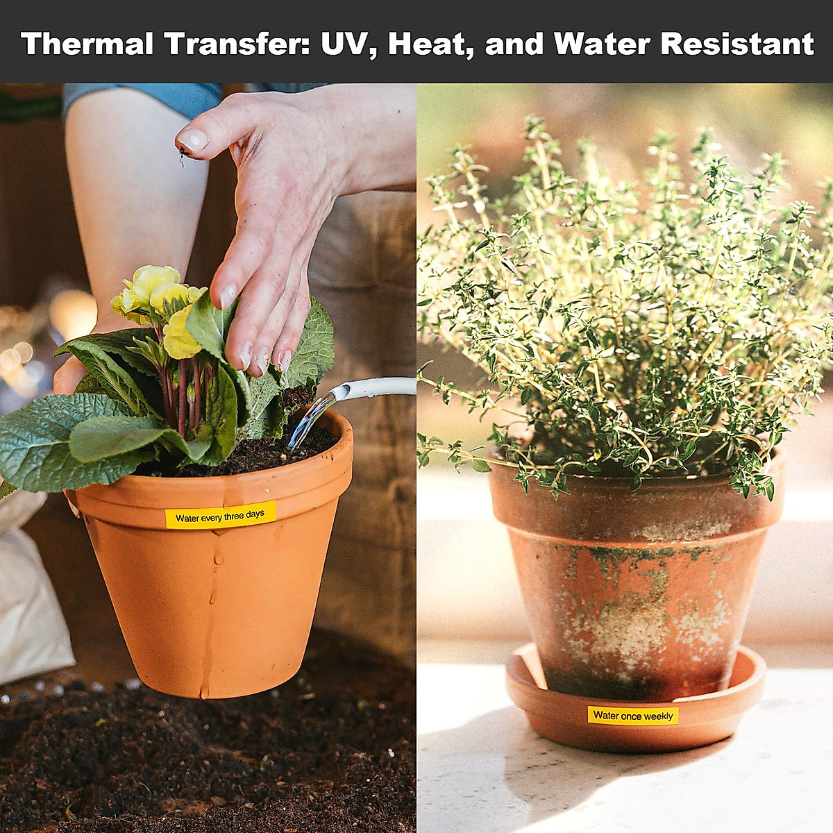 SUPVAN Label Maker Machine LP5120M Thermal Label Printer with Keyboard Multiple Template Available Laminated Label for Organization Work Office Black