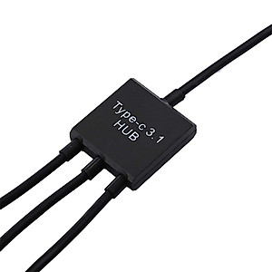 PANUSBGHUB Portable USB-C/Type-C Male to Dual USB Ports Female + Micro USB Female Mini Cable Hub Splitter Adapter