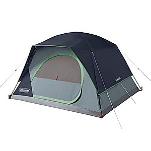 Coleman Skydome Camping Tent, 2/4/6/8 Person Family Dome Tent with 5 Minute Setup, Strong Frame can Withstand 35MPH Winds, Roomy Interior with Extra Storage Included
