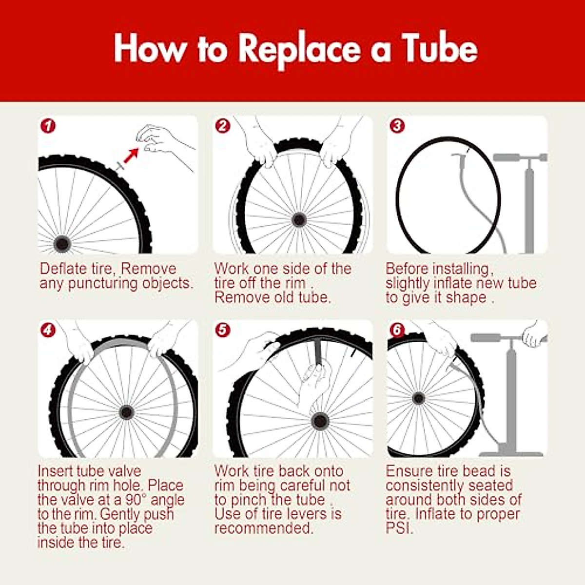 LotFancy 700C Bike Tubes, 2Pcs 700x35/43c Road Bike tube, 48mm Presta Valve, 700x35C 700x38C 700x40C 700x42C 700x43C Bicycle Tire Tubes, 40-622 28" x 1-5/8 x 1 1/2 Tube
