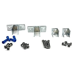 Panel Pack-2 Two Ear Bracket & 2 U Brackets Die Cast Zamac for 7/8 in. Thick Panels w/Fasteners