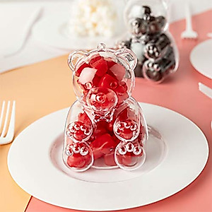 Bear Shaped Acrylic Candy Boxes - 9 Pack - 2.83"x1.18"x4.33" - Perfect for Weddings, Birthdays, Party Favors and Gifts | Cute Clear Plastic Containers | Clear Fillable Ornaments Crafts Decorations