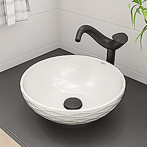 ALFI brand AB9055-BM Bathroom Sink Drain, 7.63"L x 2.75"W x 2.75"H, Black Matte