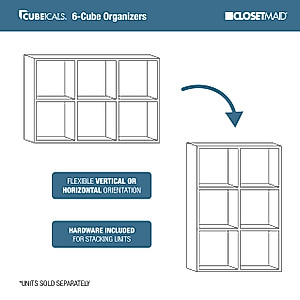 ClosetMaid 8996 Cubeicals Organizer, 6-Cube, White