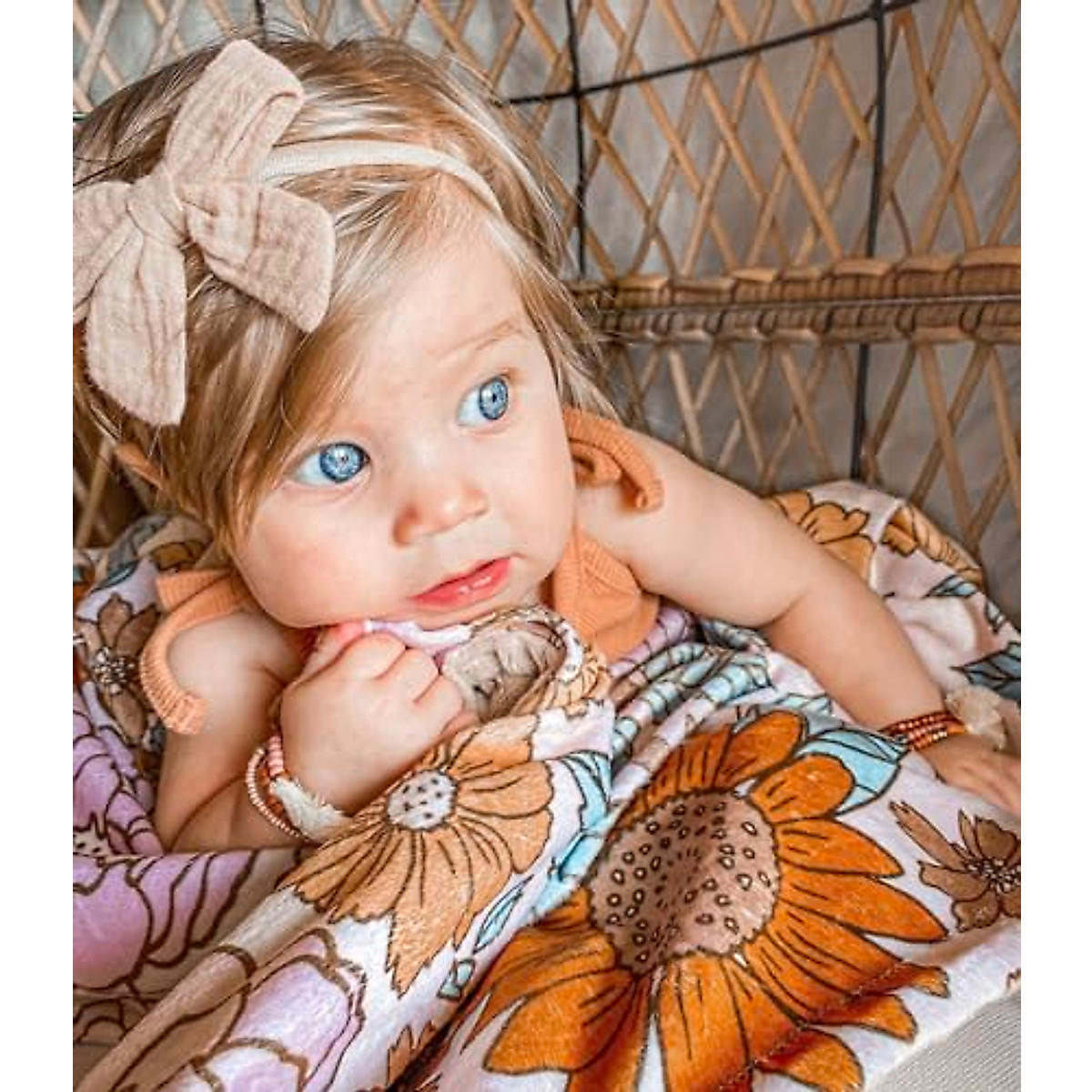 PUCH-KO Baby girl bows headbands for newborn and infant toddler hairbands hair accessories handmade elastic stretchy headband for girls child toddlers kids