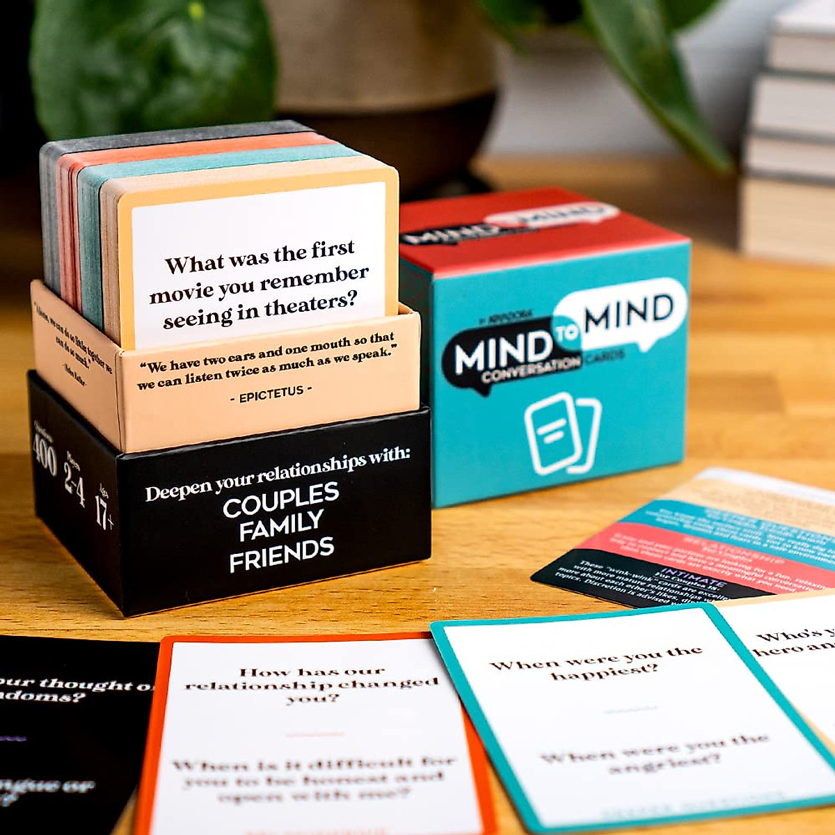 400 Questions for Couples, Family, Friends - Conversation Cards for Relationship Building - Intimate Date Night or Fun Family Activity for Adults - Deep, Intimacy Deck - Card Game to Start Talking