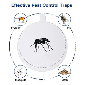 32 Pcs Indoor Mosquito Trap Refill Glue Boards for Mosquito Zapper with Katchy, Fly Insect Trap Refills Glue Pads for Mosquitoes Lamp, Fit for 4.33" & 4.7" Mosquito Killer, Non-Toxic and Odorless