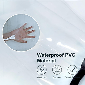 HYPER VENTURE Clear PVC Luggage Cover Full Transparent Suitcase Protector Fits 24 Inch Luggage, M