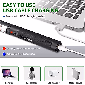 Long Range Green Laser Pointer High Power 10000 Feet, Rechargeable Green Laser Pointer High Power for Presentations Astronomy
