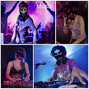 Rolapa Led Mask with WiFi Programmable, Light up Face Mask, LED Halloween Mask for Masquerade Costume Cosplay Party DJ, 2022 HD Mask