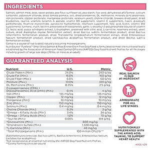 NutriSource Pure Vita Limited Ingredient Grain Free Dry Dog Food, Small Bites, Salmon and Peas, 15LB