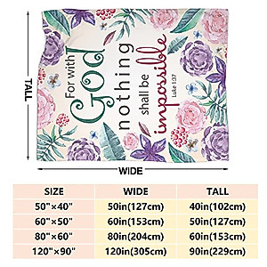 Pindola Bible Verse Christian Bible Verse Luke Throw Blanket Warm Lightweight Soft Cozy Warm Home Decoration 120"x90"